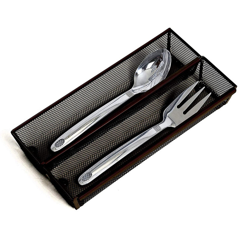 Smart Design Drawer Organizer - (12 x 3 Inch) - Steel Mesh Mesh - w ...